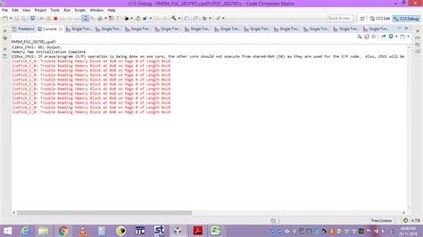 Compilertms320f28379d Error In Console Regarding Memory C2000