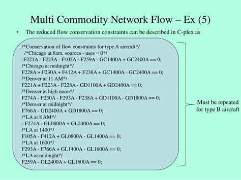 Ppt Solving Fleet Assignment Problem With Multicommodity Network Flow