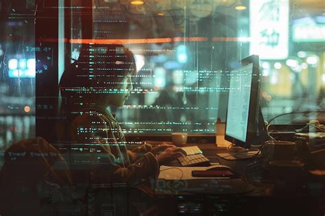 Premium Photo Focused Programmer In A Digital World