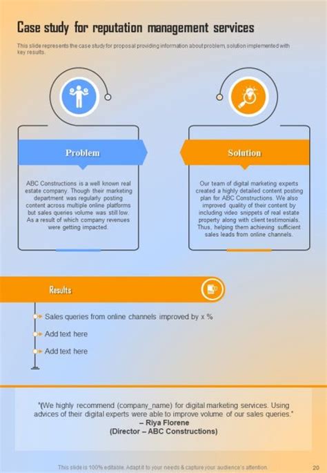 Reputation Management Proposal Report Sample Example Document Ppt Presentation