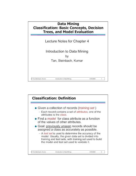 Pdf Data Mining Classification Basic Concepts Decision Trees Kumardmbookdmslideschap4