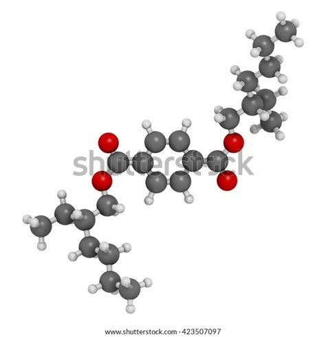 Dioctyl Terephthalate Dotp Deht Plasticizer Molecule Stock Illustration