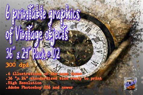 6 Printable Vintage Object Graphics 02 Graphic By The Leaves River · Creative Fabrica