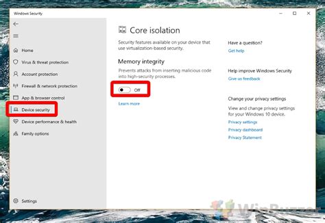 How To Disable Or Enable Core Isolation Memory Integrity Winbuzzers