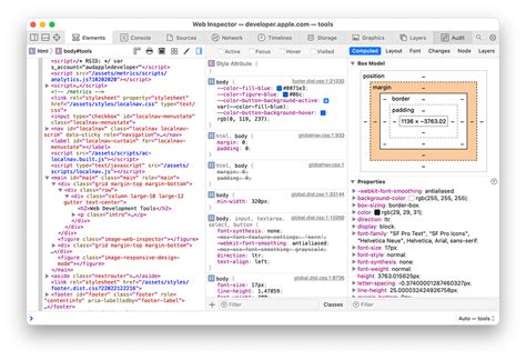 Tools Safari Apple Developer
