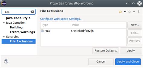 Virtual Folder Not Excluded During Scanning With Sonarlint In Eclipse Eclipse Sonar Community