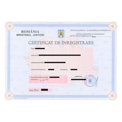 Semn Certificat De Înregistrare Personalizat Efect Semne Ro