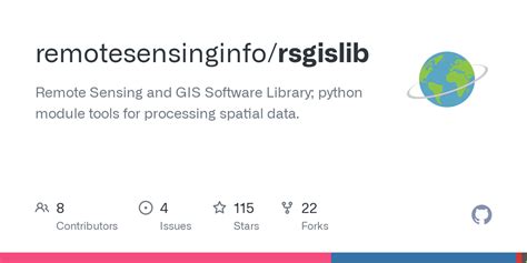 Github Remotesensinginforsgislib Remote Sensing And Gis Software