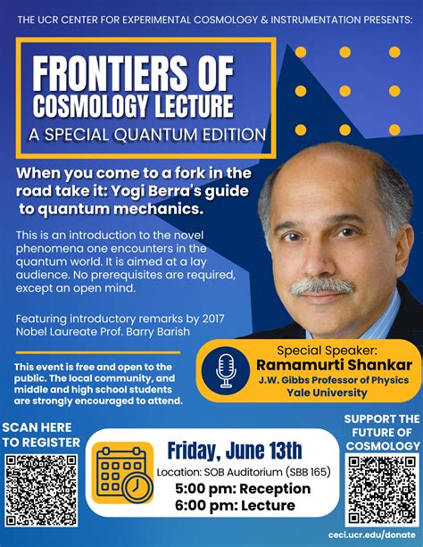 Frontiers Of Cosmology Quantum Edition June 13th 5pm Ramamurti