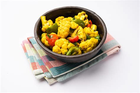 Indian Phool Gobi Shimla Mirch Sabji Recipe Or Capsicum Cauliflower