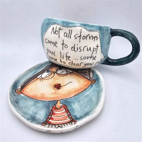 Tea Cup With Saucer Miss Art Stronger Than The Storm Eugenia