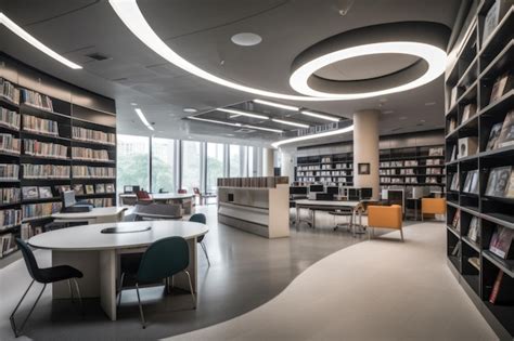 Premium Ai Image A Library Transformed Into A Modern And Functional
