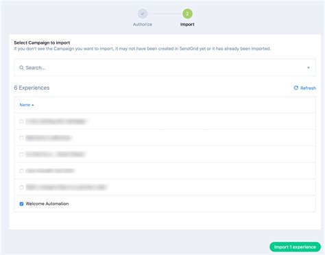 Importing External Experiences