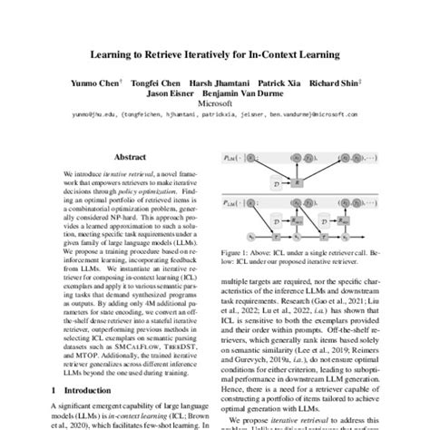 Learning To Retrieve Iteratively For In Context Learning Acl Anthology