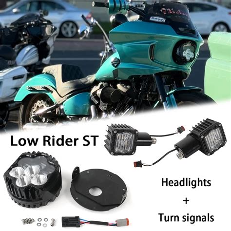 Motorcycle Front Fairing Led Turn Signal Lights Drl Lamp For Softail Low Rider St Fxlrst 2022