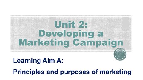 Btec Business Level 3 Unit 2 Developing A Marketing Campaign Teaching Resources