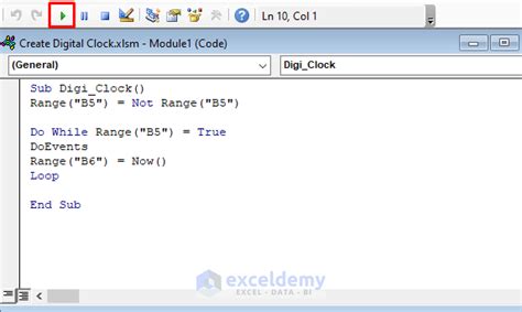 How To Create Digital Clock In Excel 2 Easy Methods