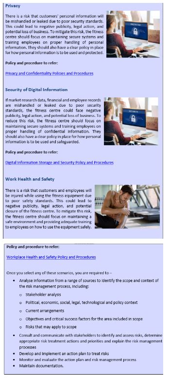 Solved Bounce Fitness Case Study Overview On Business Risk Chegg
