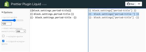 Liquid Format Error · Issue 180 · Shopifyprettier Plugin Liquid · Github