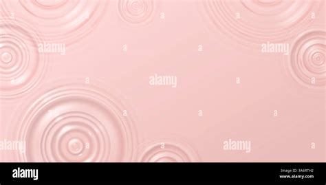 Water Surface With Concentric Ripples Pastel Pink Liquid Background Top View Gentle Swirly