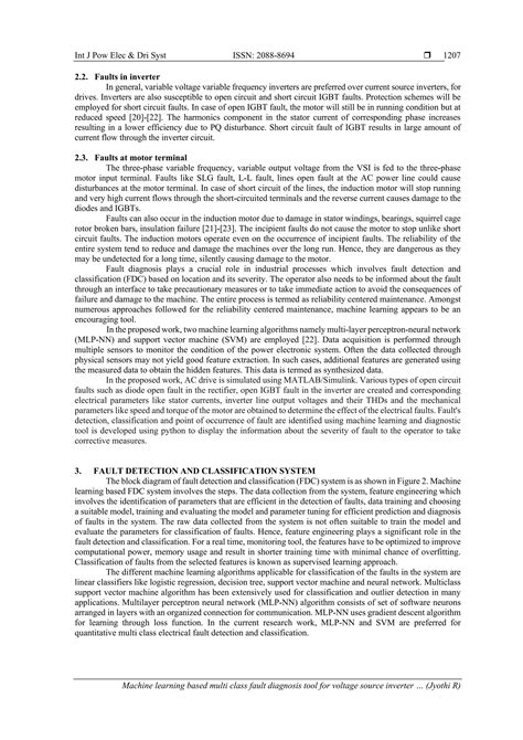 Machine Learning Based Multi Class Fault Diagnosis Tool For Voltage