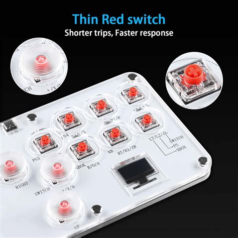 Leverless Controller Fight Sticks 12keys All Button Mini Fighting Game Arcade Stick Stickless