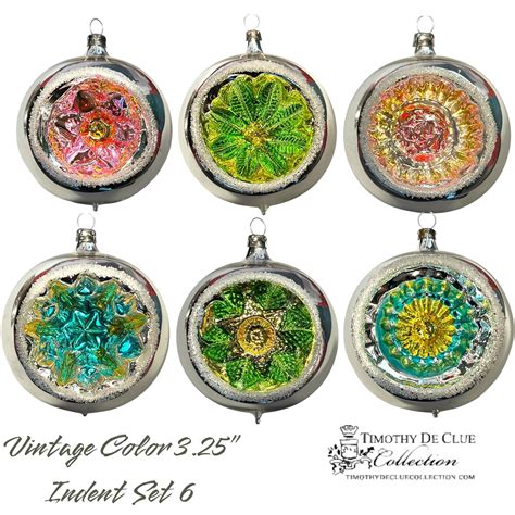 Vintage Colors Indents Set Of 6 325 In Antik Baubles Christmas O