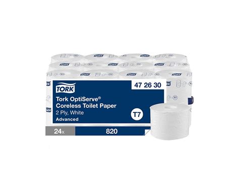 Tork Optiserve Coreless Toilet Roll White T7 2 Ply 472630 Case 24