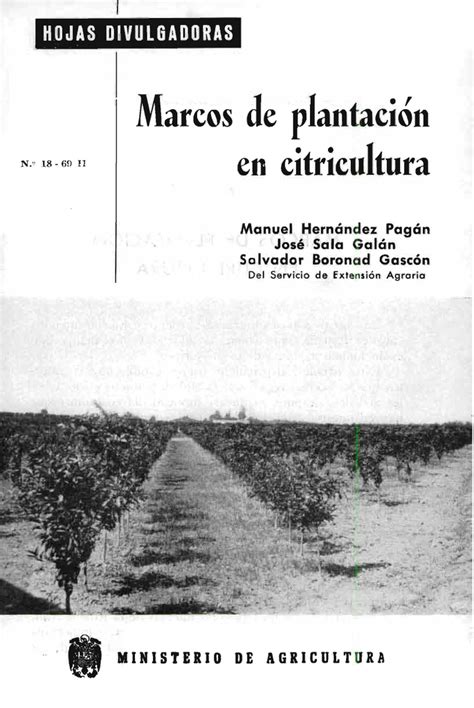 Marcos De Plantaci N En Citricultura