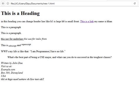 HTML Basic Learning Creative