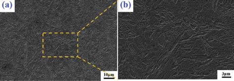 E A Microstructure Of The Sample After Quenching B Enlarged Image Download Scientific