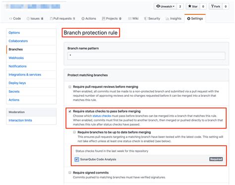How To Block The Merge Of Pull Requests When Sonarqube Quality Gate Is Failed With Github