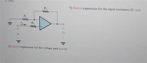 Solved Derive Expression For The Input Resistance