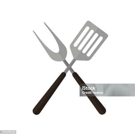 바베 큐와 그릴 도구 아이콘입니다 벡터 일러스트입니다 검은색에 대한 스톡 벡터 아트 및 기타 이미지 검은색 금속 단일 객체 Istock