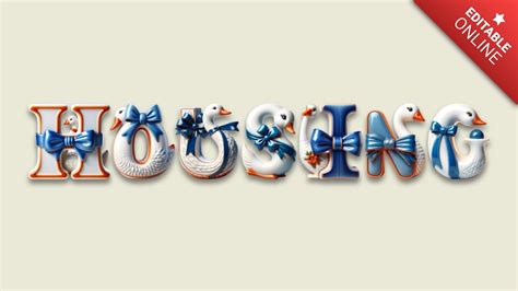 Housing Duck And Goose Text Effect Generator