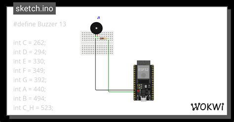 Buzzer Beat Wokwi Esp32 Stm32 Arduino Simulator