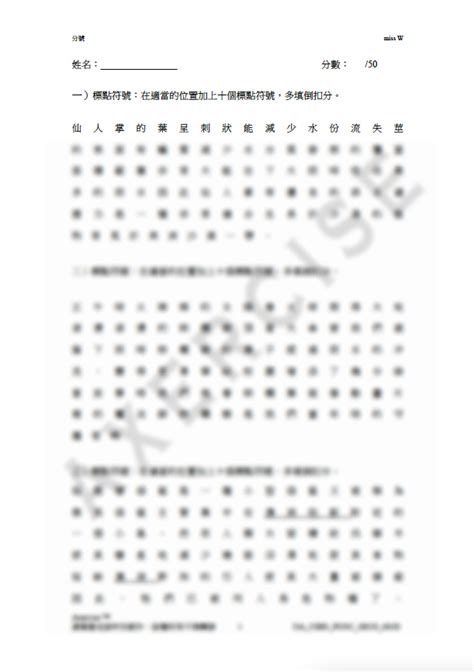 分號 中文標點符號練習pdf 001 Axercise™