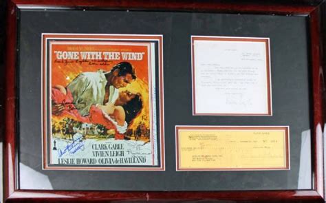 Lot Detail Gone With The Wind Cast Signed Custom Framed Display W