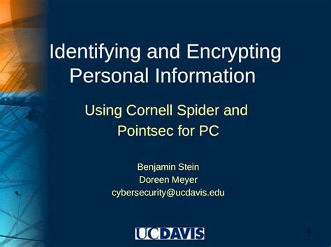 pptx 1 identifying and encrypting personal information using cornell