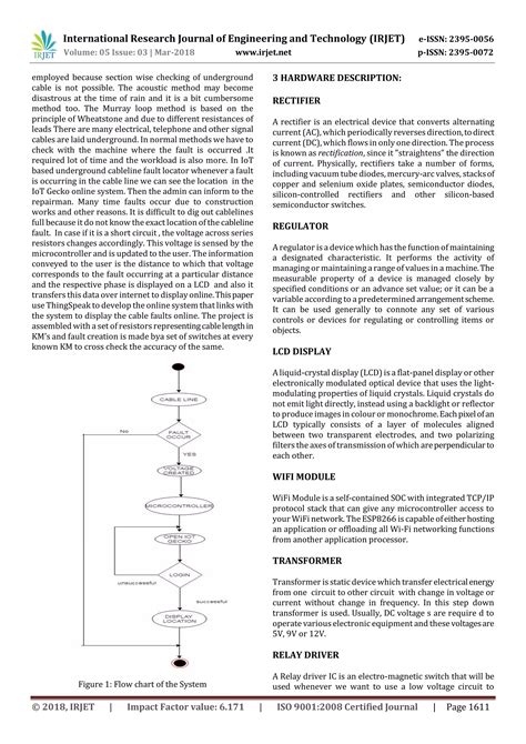 Irjet Iot Based Underground Cable Line Fault Detection Pdf