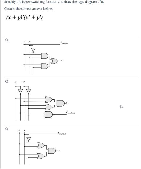 Solved Simplify The Below Switching Function And Draw The