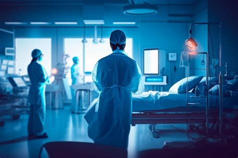 Premium Ai Image Medical Team Preparing Equipment For Surgery In