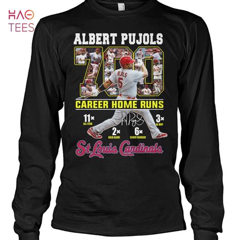 Albert Pujols Career Home Run St Louis Cardinals Shirt