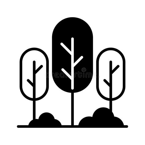 An Icon Of Forest Trees Modern Vector Of Trees Stock Vector Illustration Of Shrubs Greenery
