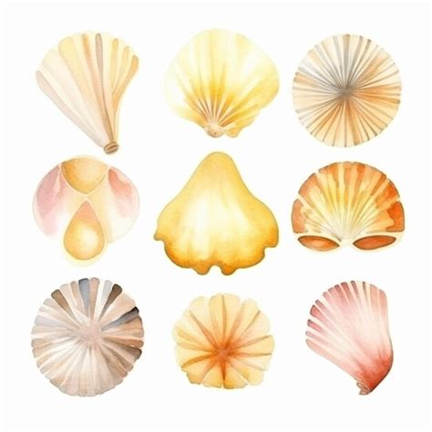 Premium Photo A Close Up Of A Bunch Of Different Types Of Shells Generative Ai