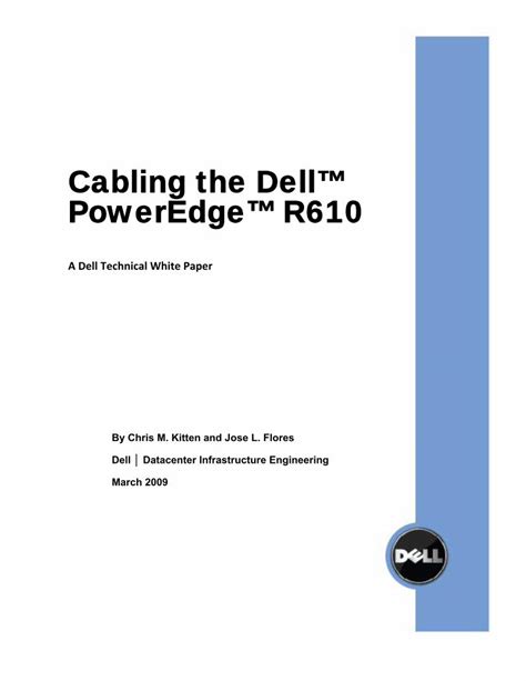 PDF Cabling The Dell PowerEdge PDF FileCabling The Dell PowerEdge R610 Page 2
