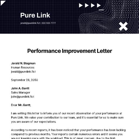 Free Performance Letter Templates And Examples Edit Online And Download