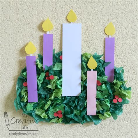 Advent Wreath Craft Template