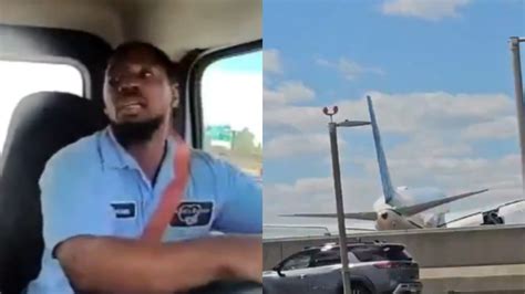 Shocking Video United Airlines Plane Hits A Truck In New Jersey Al