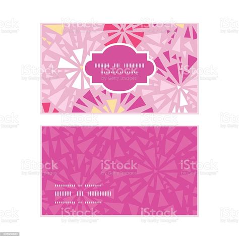 벡터 핑크 추상적임 트라이엥글 작성 수평계 프페임 패턴 명함이 설정 0명에 대한 스톡 벡터 아트 및 기타 이미지 0명 개성